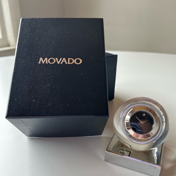 Other | Movado Crystal Desk Clock | Poshmark